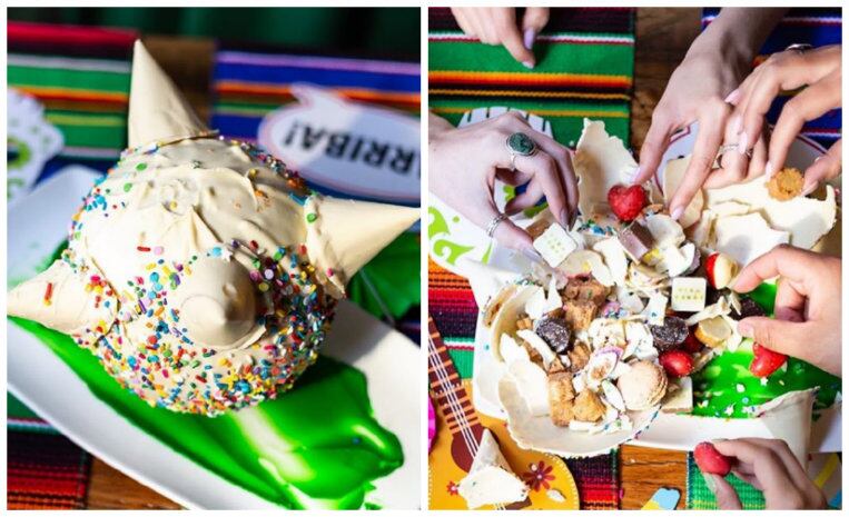¡Piñata de chocolate! El delicioso postre de un chef mexicano en NY ...
