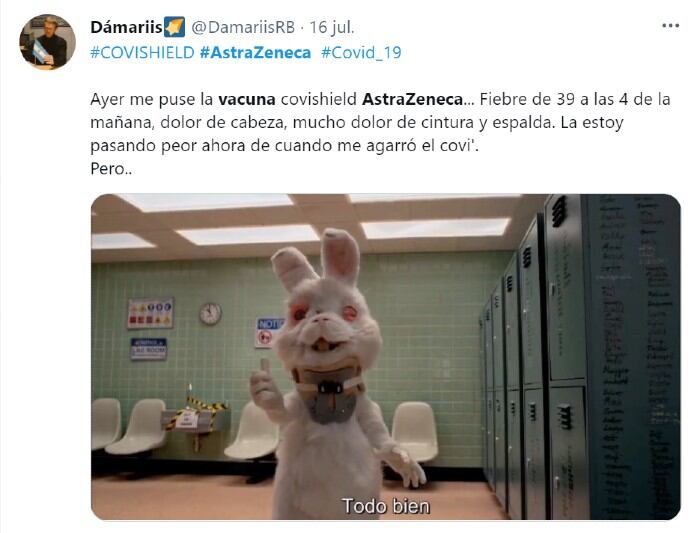 Vacunados con AstraZeneca reciben los efectos secundarios ¡con memes!